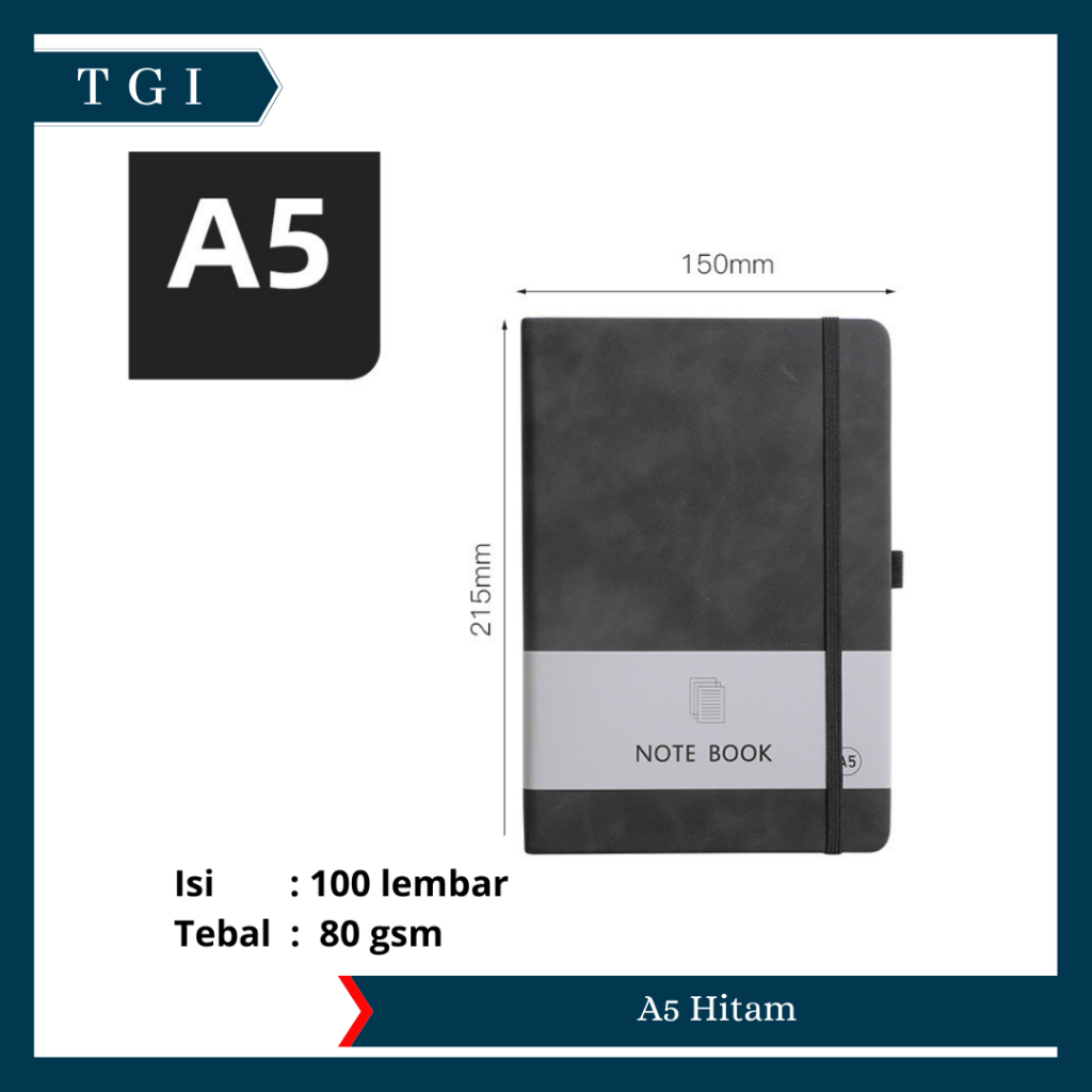 Jual TGI - BUKU TULIS MEMO MOTIF BERGARIS 3 UKURAN NOTEBOOK COVER KULIT A7 A6 A5 BUKU DIARY ...