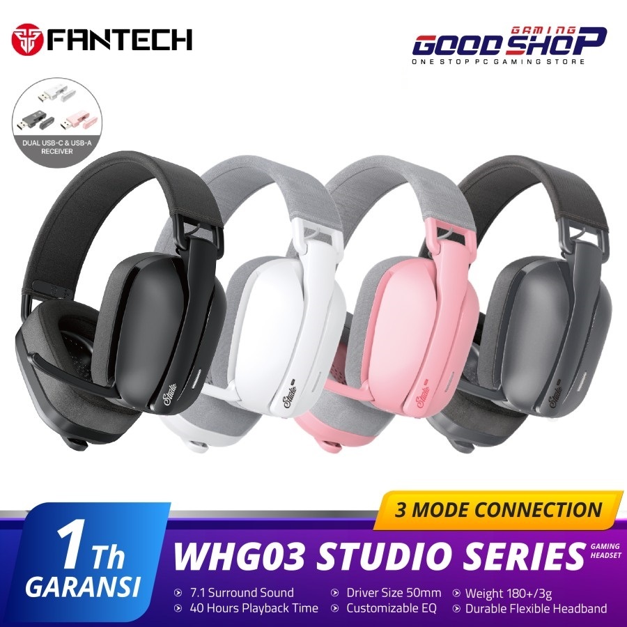 Jual FANTECH WHG03 STUDIO PRO / WHG 03 MULTI-PLATFORM WIRELESS HEADSET ...