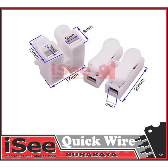 Jual CH-2 CH-3 Quick Connect 2 Wire Connector Spring Terminal Sambungan ...