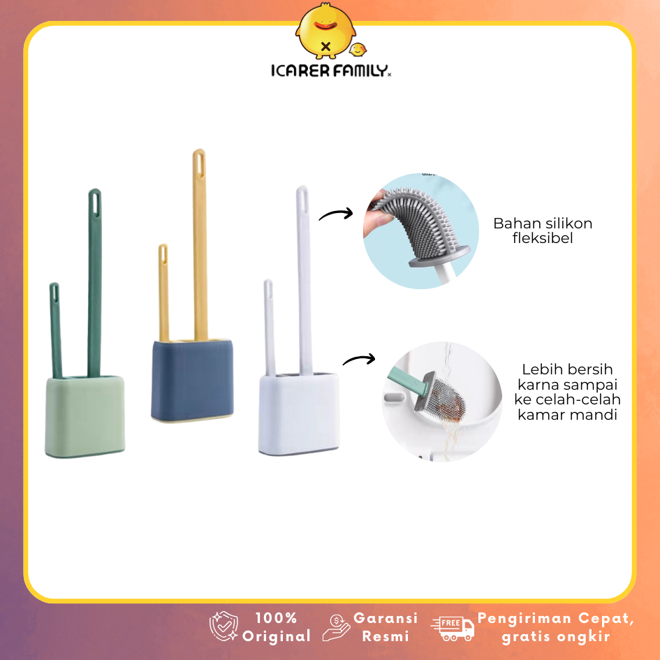 Jual Icarer Family Sikat WC Sikat Kamar Mandi Brush Toilet Sikat Toilet ...