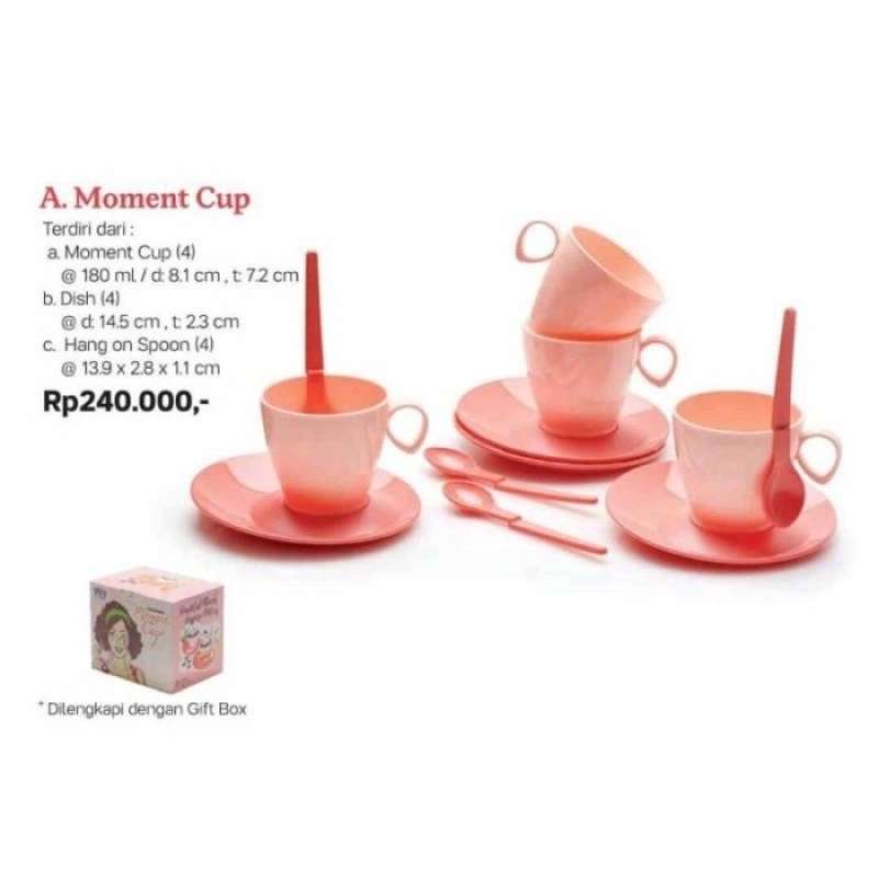 Jual TUPPERWARE Moment Cup Set Cangkir Gelas Teh Kopi | Shopee Indonesia