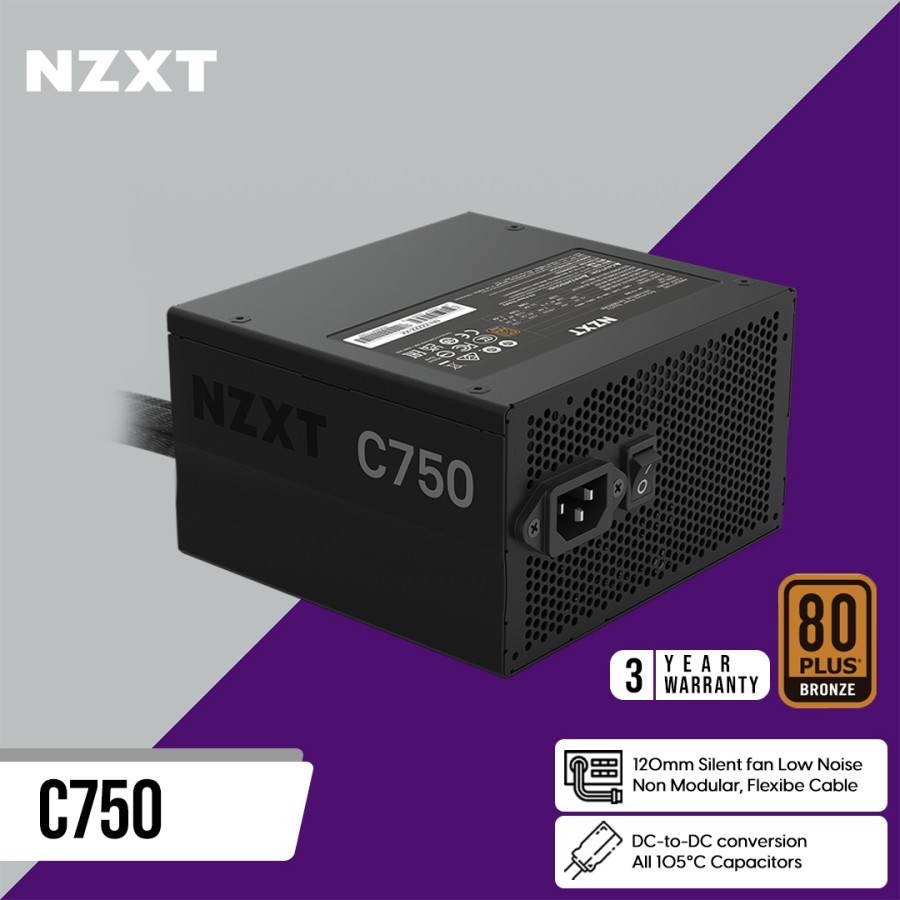 Jual NZXT C750 Bronze - 750W 80 Plus Bronze Non-Modular ATX PSU | Shopee Indonesia