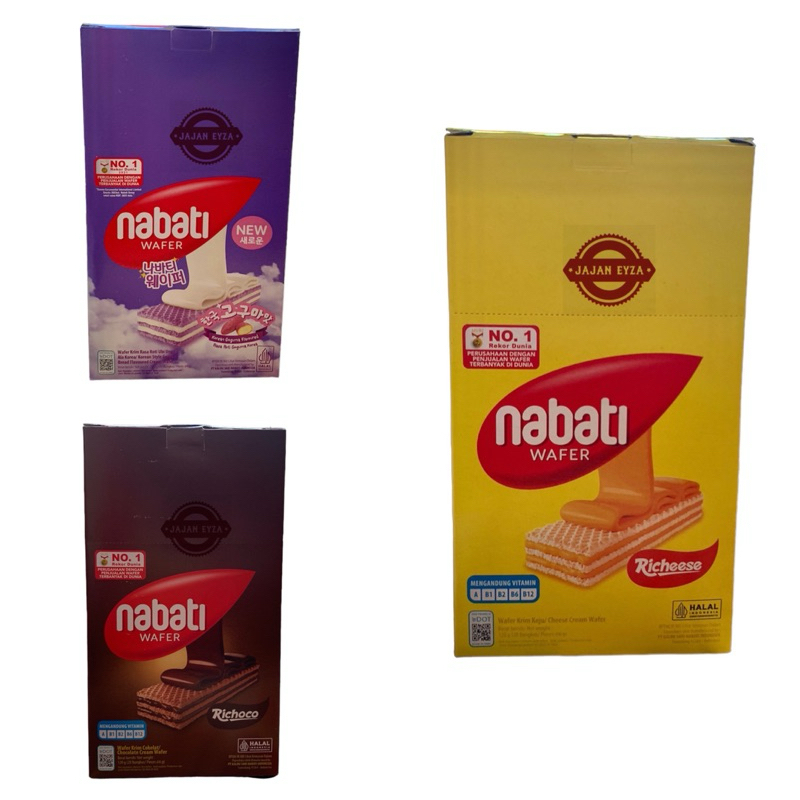 Jual NABATI WAFER 500 (1 box isi 20pcs) RICHOCO NABATI WAFER COKLAT NABATI WAFER KEJU RICHEESE ...
