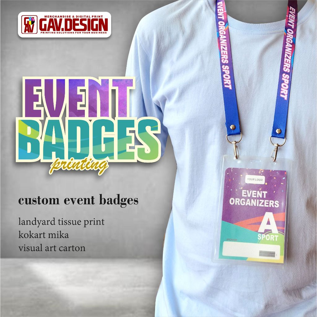 Jual EVENT BADGES / LANDYARD CUSTOM / cetak landyard murah | Shopee ...