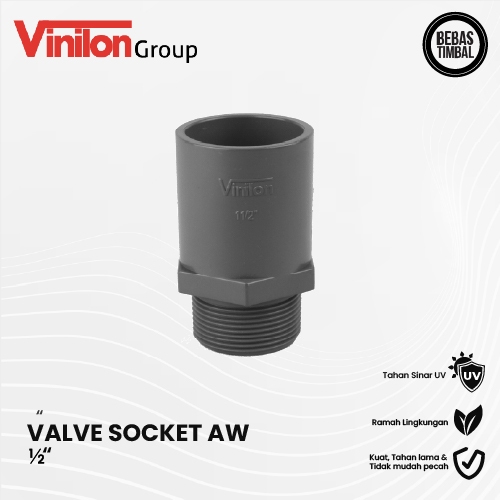 Jual Valve Socket PVC AW 1/2 Inch Vinilon | Shopee Indonesia