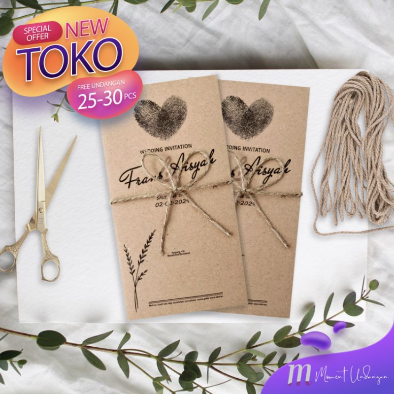 Jual Undangan Love, Undangan Elegen, Undangan Murah | Shopee Indonesia