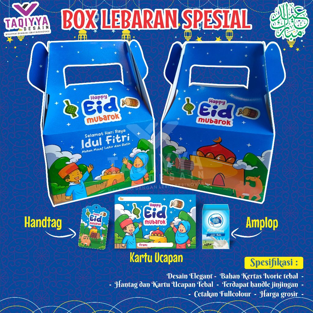 Jual Box Hampers Lebaran Biru/ Box Lebaran Elegant / Hampers Elegant ...