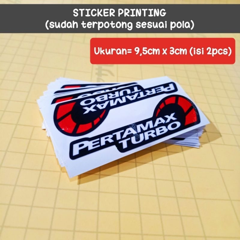 Jual sticker printing PERTAMAX TURBO ISI 2 SESUAI GAMBAR | Shopee Indonesia