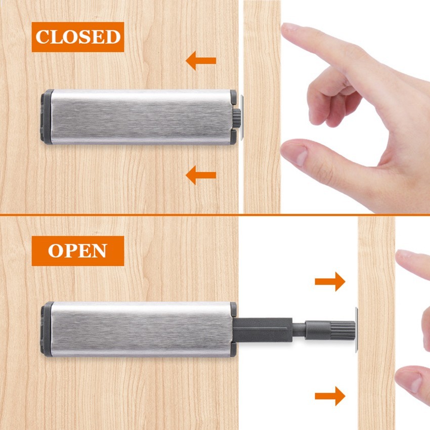 Jual Push To Open Tip On STAINLESS Magnet Damper Catches Pintu Lemari ...