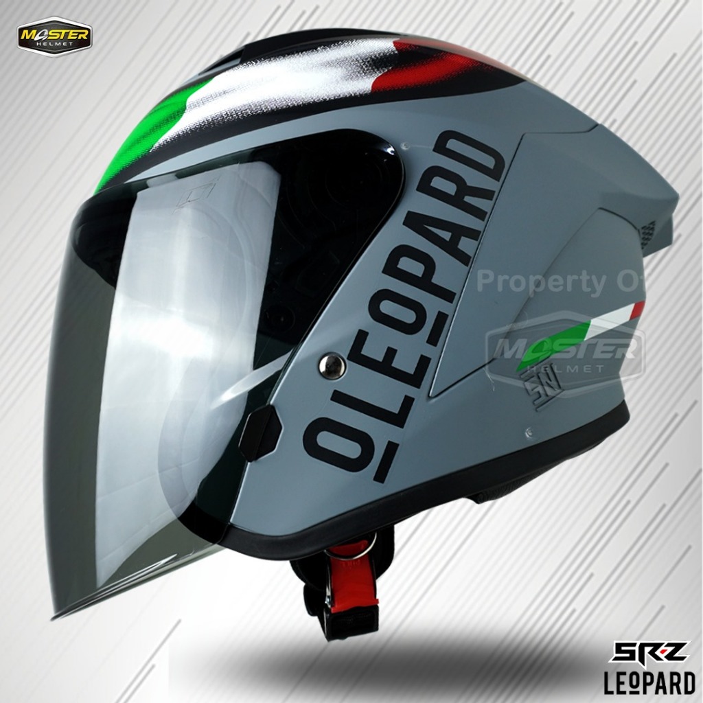 Jual HELM HALF FACE SRZ HELIOZ MOTIF LEOPARD SERIES MODEL JPR RR15 ...