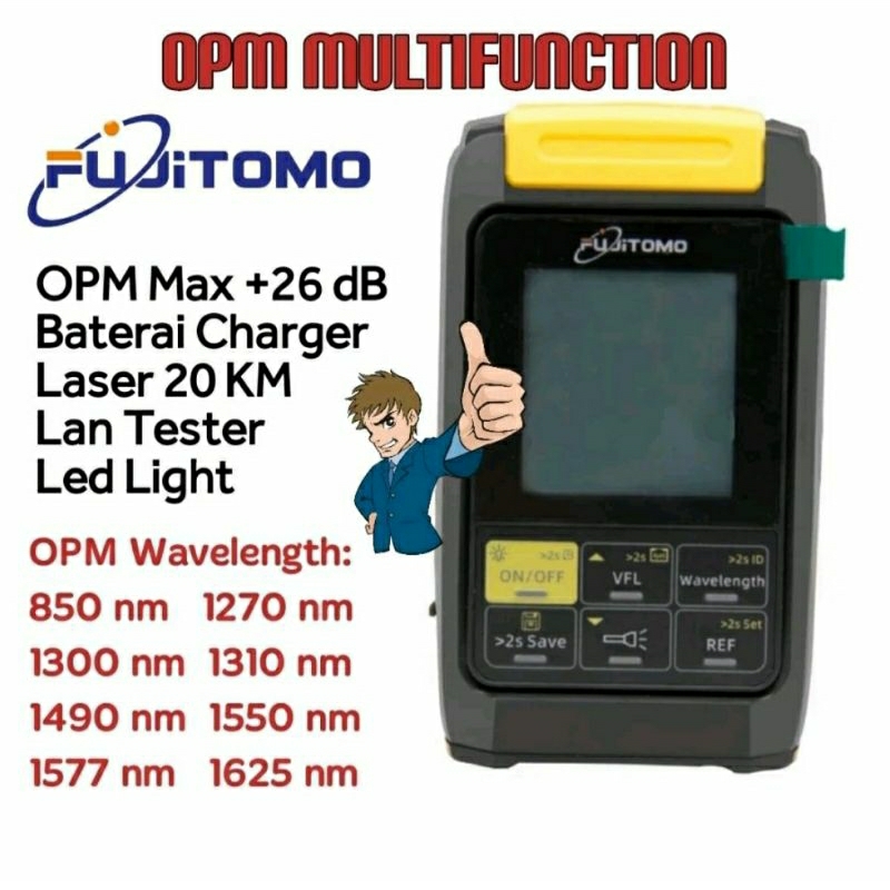 Jual OPM Multifunction FUJITOMO FTM 4IN1 B20_Optical Power Meter ...
