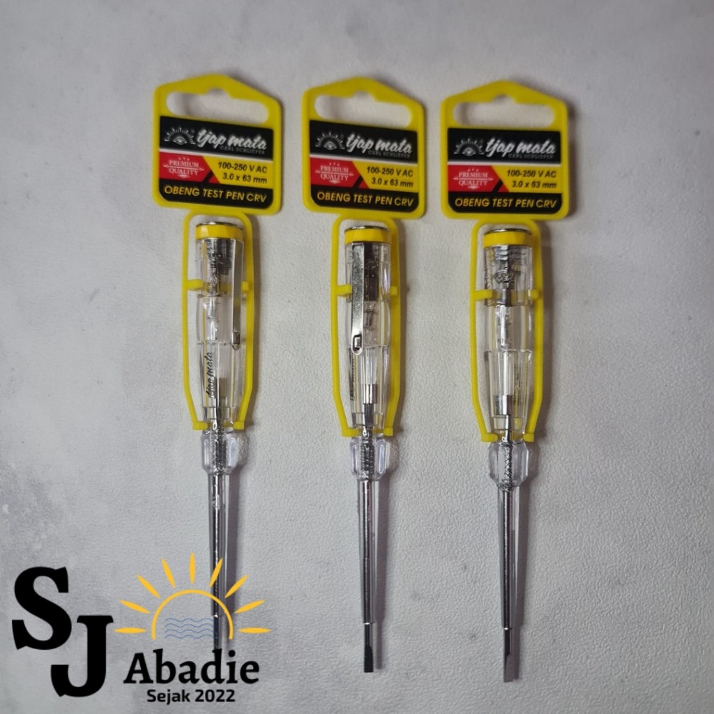 Jual (1 PC) TJAP MATA Obeng Tespen Listrik Ac Model Minus (-) Test Pen ...