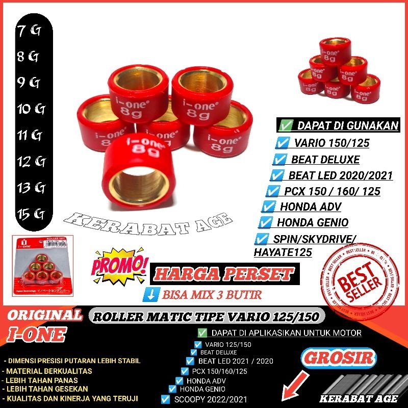 Jual Roller Roler Racing ( 125 ) HONDA BEAT DELUXE GENIO PCX ADV SCOOPY 2021 VARIO 150 125 160 7 ...