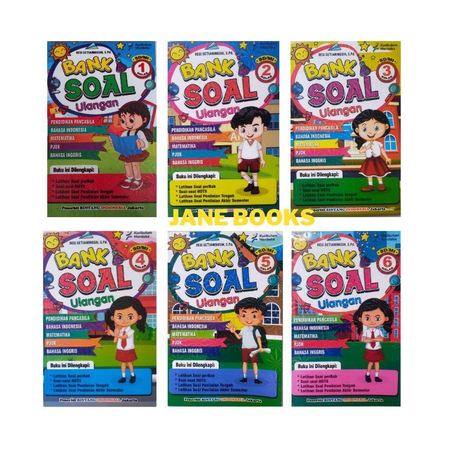 Jual grosir Buku Kelas 123456 bank Soal Pintar ulangan latihan soal ...