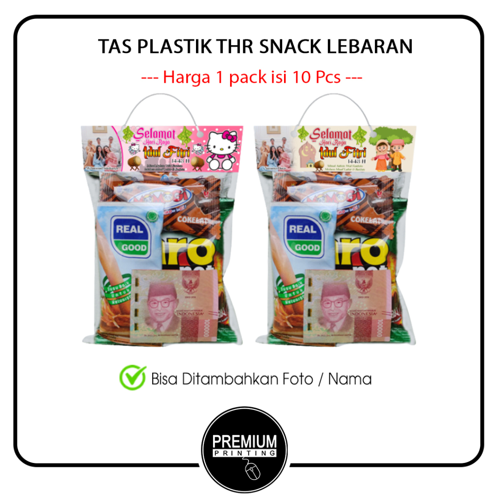 Jual Label Plastik Thr Snack Lebaran | Tas Amplop Snack | Plastik Thr ...