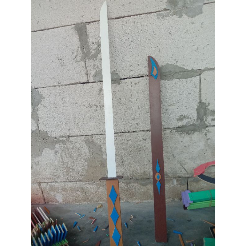 Jual samurai dan tutup nya/katana hayato terbuat dari kayu triplek full ...