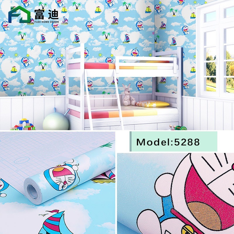 Jual Wallpaper Dinding Doraemon Awan Ukuran 8m s/d 10m x 45cm | Shopee ...