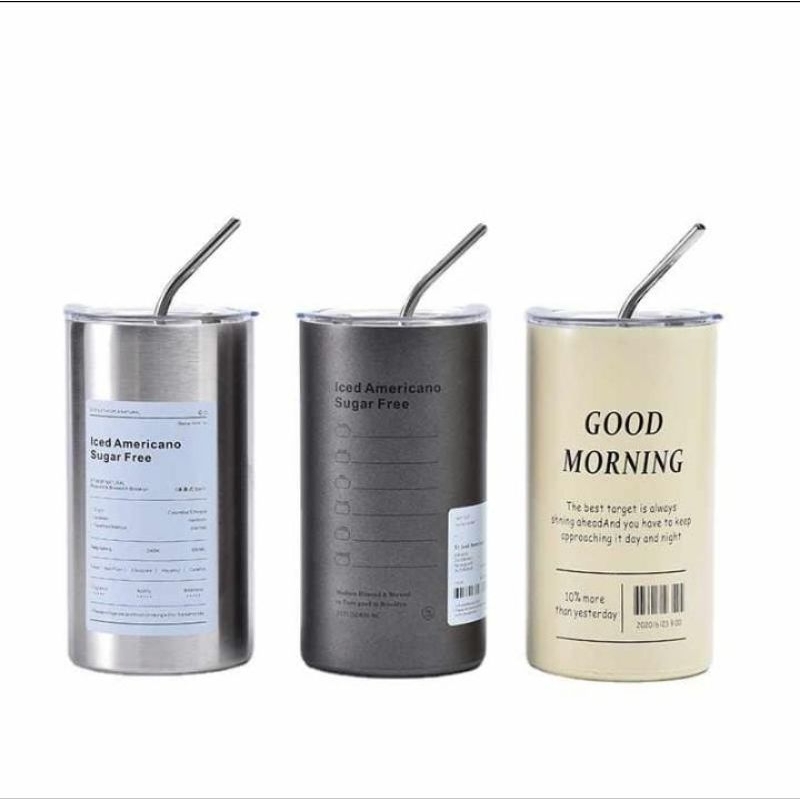 Jual [600ML] MUG KOPI STEANLEES TUMBLER CANGKIR STAINLEES STEEL SEDOTAN ...