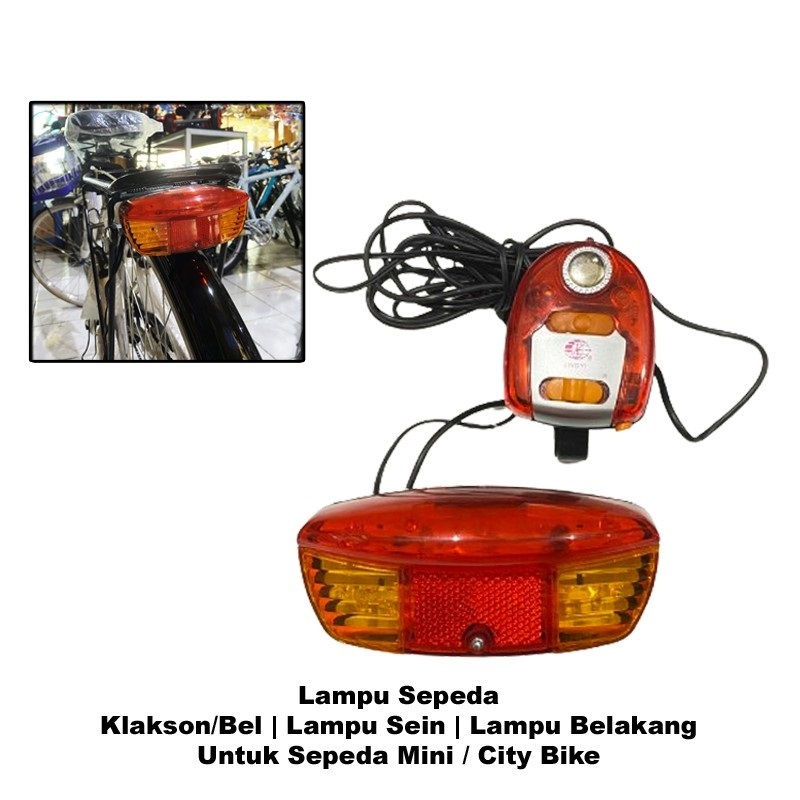 Jual LAMPU SEIN SEPEDA DENGAN REMOTE KLAKSON UNTUK SEPEDA MINI / CITY ...