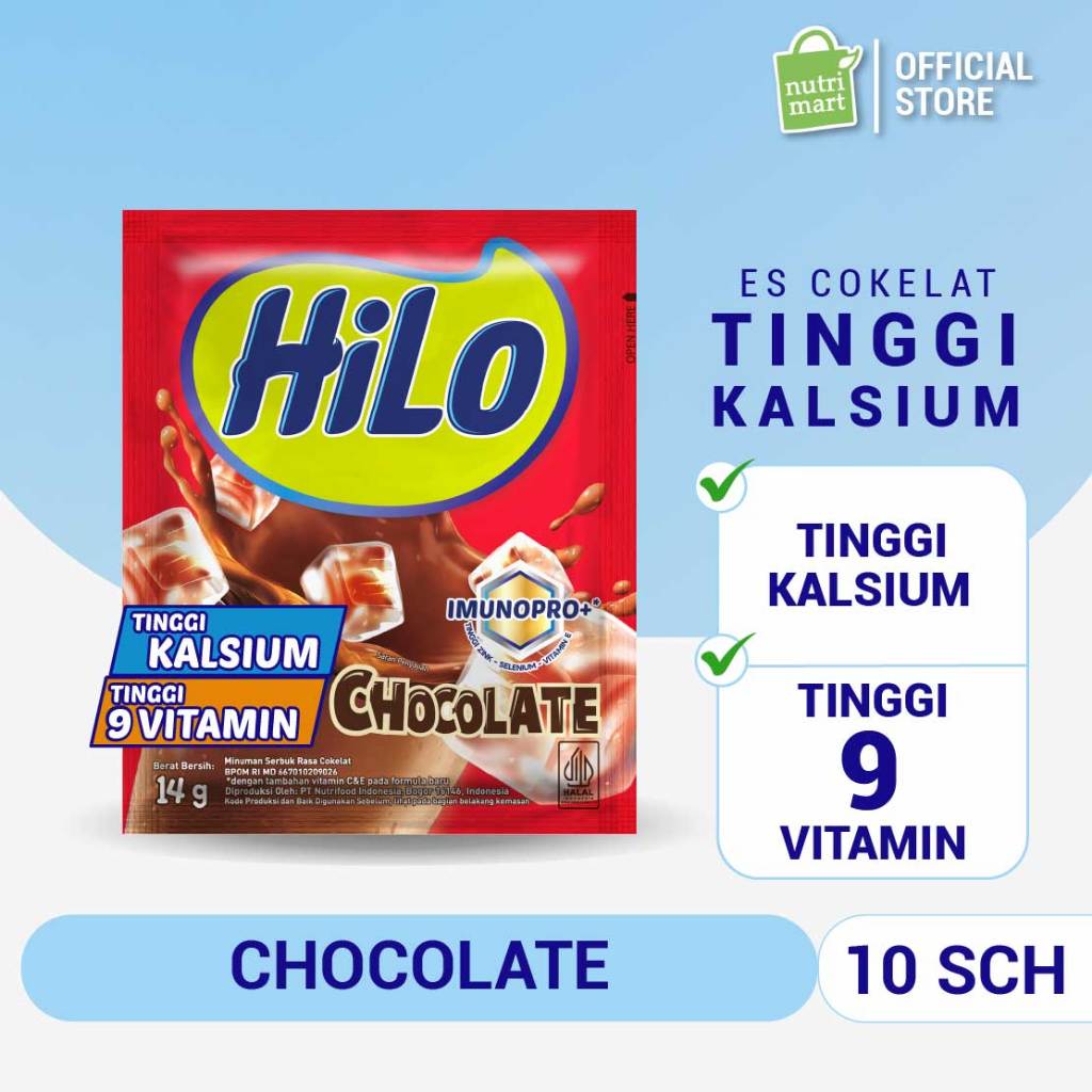 Jual HiLo Chocolate 10 Sachet - Minuman dengan Cokelat Tinggi Kalsium ...