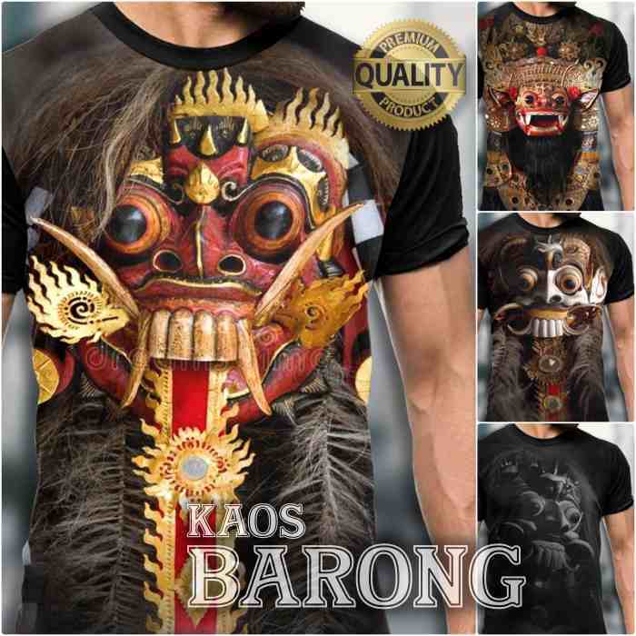 Jual Kaos BARONG Bali Culture Baju Leak RANGDA Tshirt Balinese Dance ...