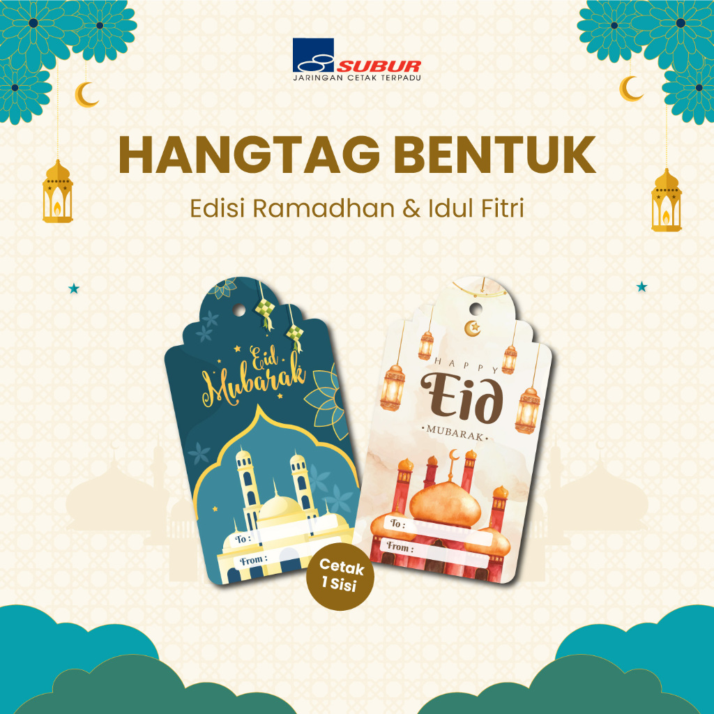 Jual Hang tag kartu tag hangtag kartu lebaran kartu ucapan 1 muka 1 ...