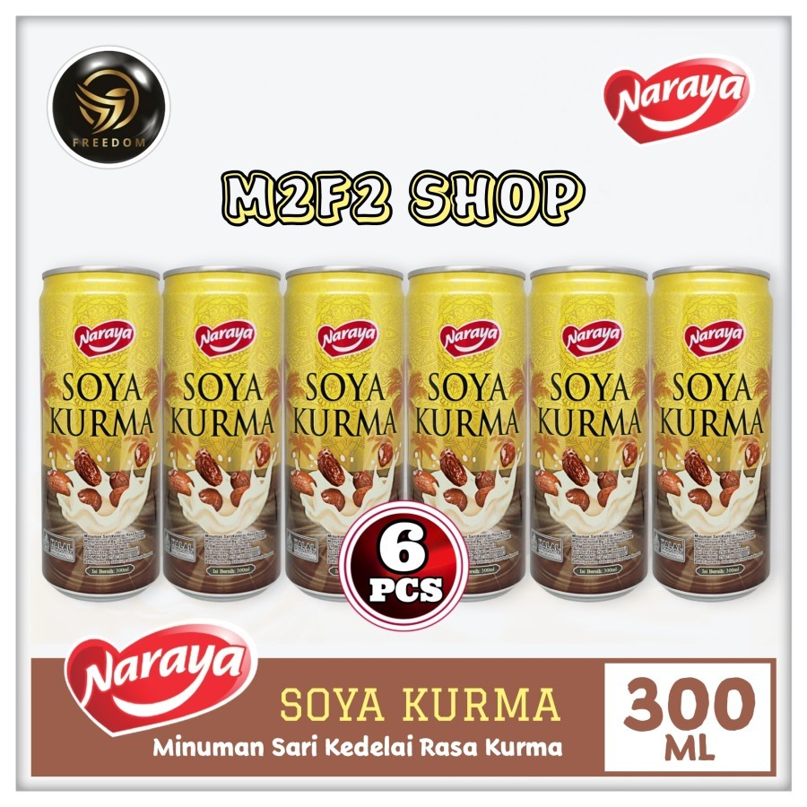 Jual Naraya Soya Kurma Minuman Susu Sari Kedelai Kaleng | Can - 300 ml ...