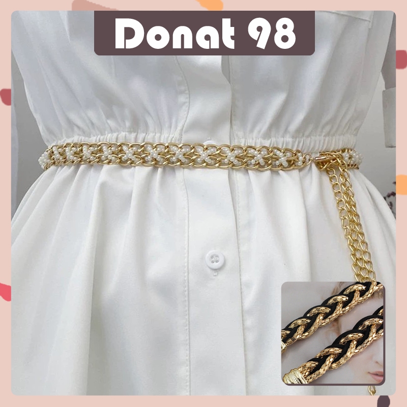 Jual [PROMO] Sabuk Ikat Pinggang Rantai Wanita Gaya Kepang Untuk Pesta ...