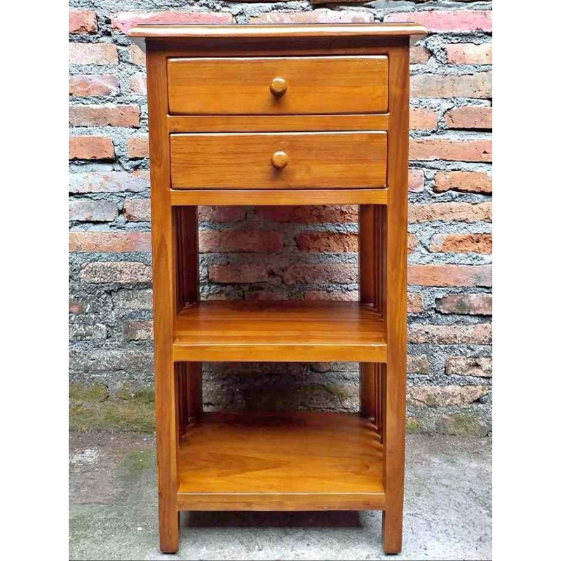 Jual Meja Dispenser jati laci 2 , meja sebaguna , nakas jati | Shopee ...