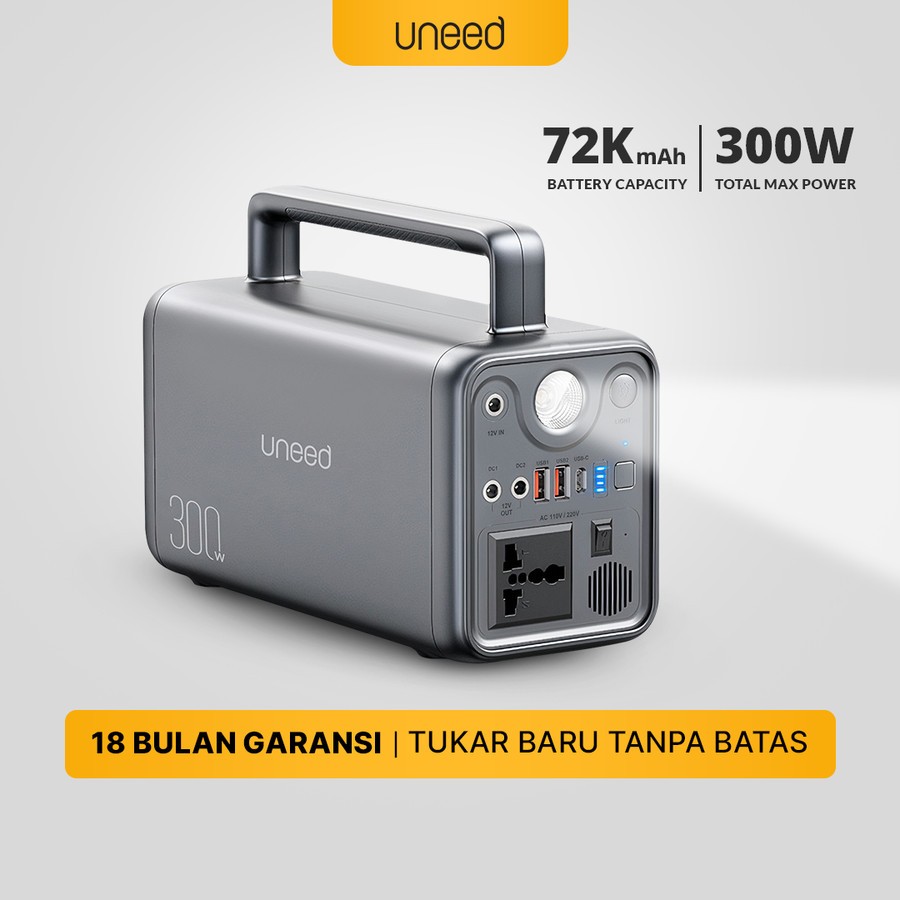 Jual UNEED Power Station 300W Portable 72000mAH Pure Sine Wave UPS813 ...