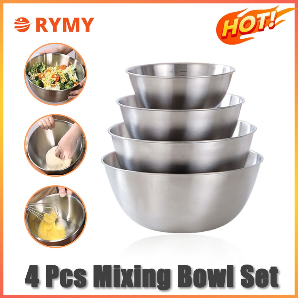 Jual RYMY 4 pcs 17cm-25cm Waskom Tebal Mixing Bowl Super Dalam baskom ...