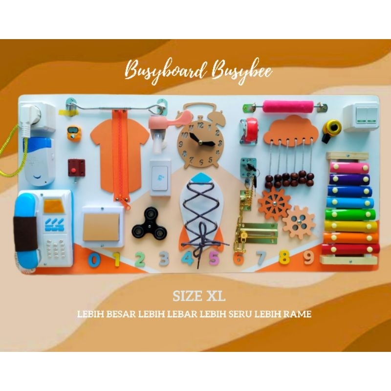 Jual BUSY BOARD SIZE XL 40 CM X 80 CM MAINAN MOTORIK KASAR DAN HALUS ...