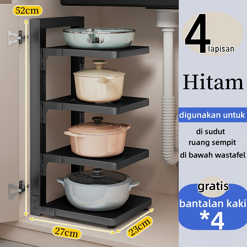 Jual Rak Panci 2/3/4 Susun Rak Panci Stainless Steel Rak Peralatan ...
