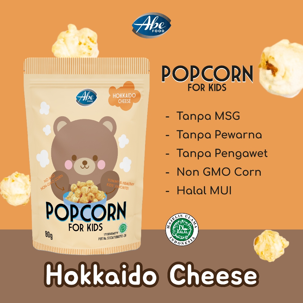Jual Abe Food Popcorn For Kids/Snack Anak Sehat/ Cemilan Anak/ Popcorn ...