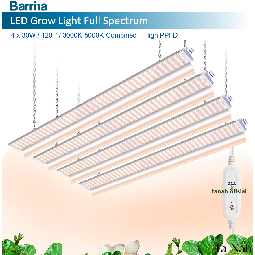 Jual Barrina T5 Batten 30W 60cm 3-Changeable Colour 120° LED Grow Light ...