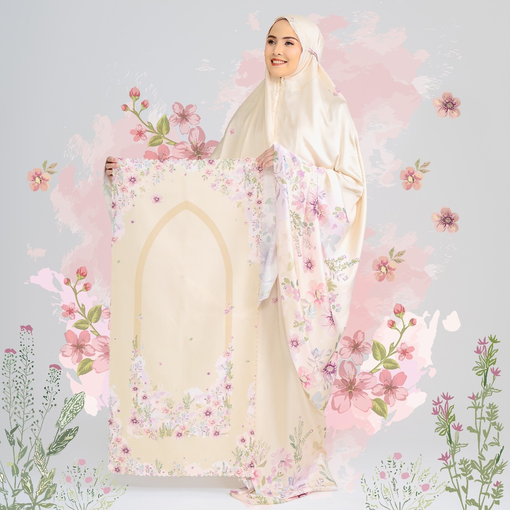 Jual VESELKA Lasha Marigold Series Mukena Dewasa Travel 2 in 1 Motif ...