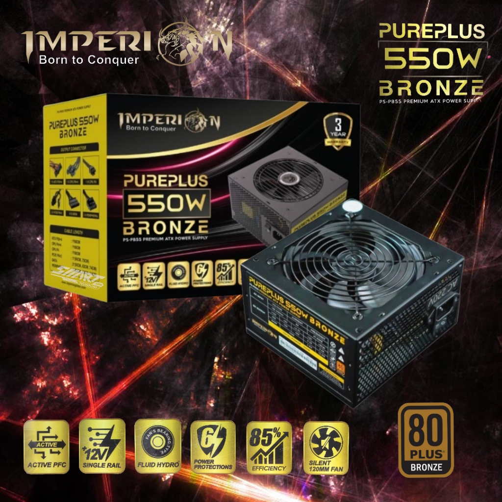 Jual Power Supply PSU Imperion Pureplus 550W 80+ Bronze Original 100% | Shopee Indonesia