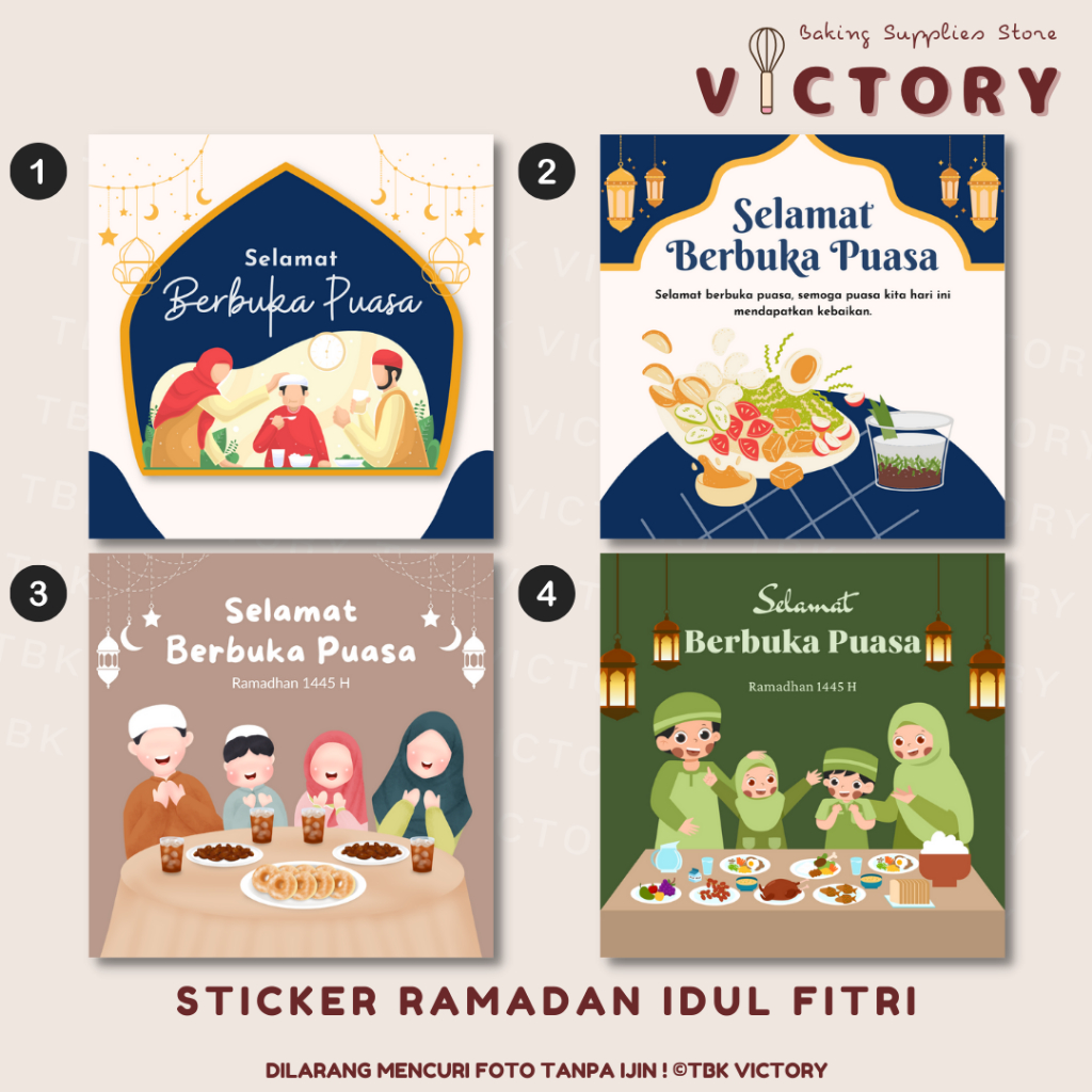 Jual Sticker Ucapan Selamat Berbuka Puasa 54pcs | Shopee Indonesia