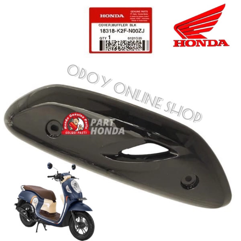 Jual Cover tutup knalpot Scoopy new K2F 2020-2021-2022-2023-2024 100 ...