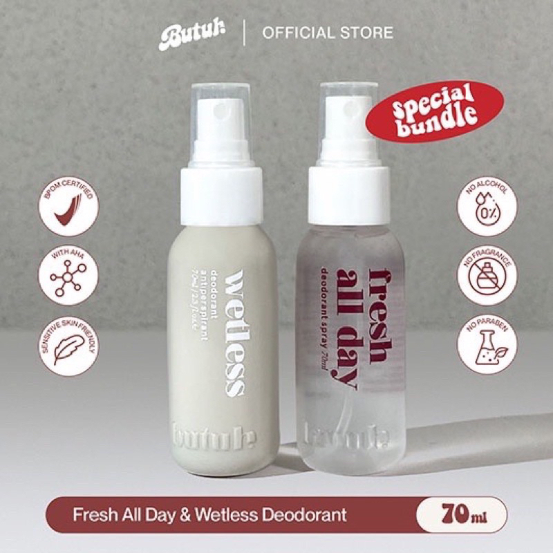Jual BUTUH DEODORANT SPRAY WETLESS DEOSPRAY FRESH ALL DAY BUTUH ...