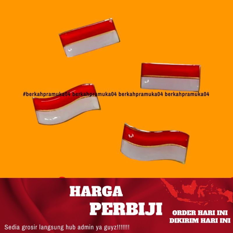 Jual Pin Bendera Merah Putih Resin / Pin Bros Bendera Merah Putih ...