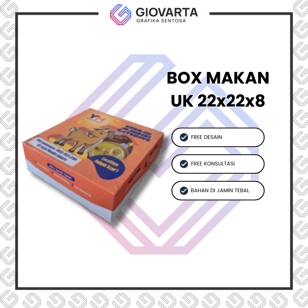 Jual Box Makanan / Paper Box / Lunch Box Paper Custom Desain Ukuran ...