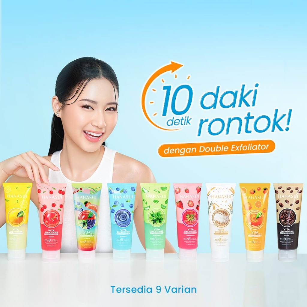 Jual HANASUI Vita Smoothies Body Spa Exfoliating Gel 180ml - Body Scrub ...