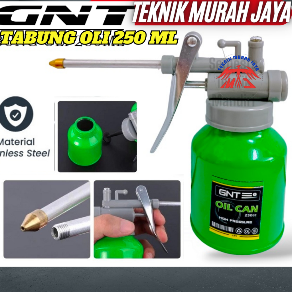 Jual GNT Semprotan Oli Can 250 cc 250 ml Fed Oil Can Stenlis Besi ...