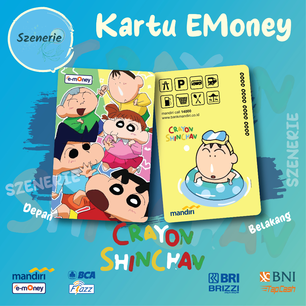 Jual Emoney Crayon Shinchan Shinosuke Flazz gen 2 Kartu E-money Mandiri ...