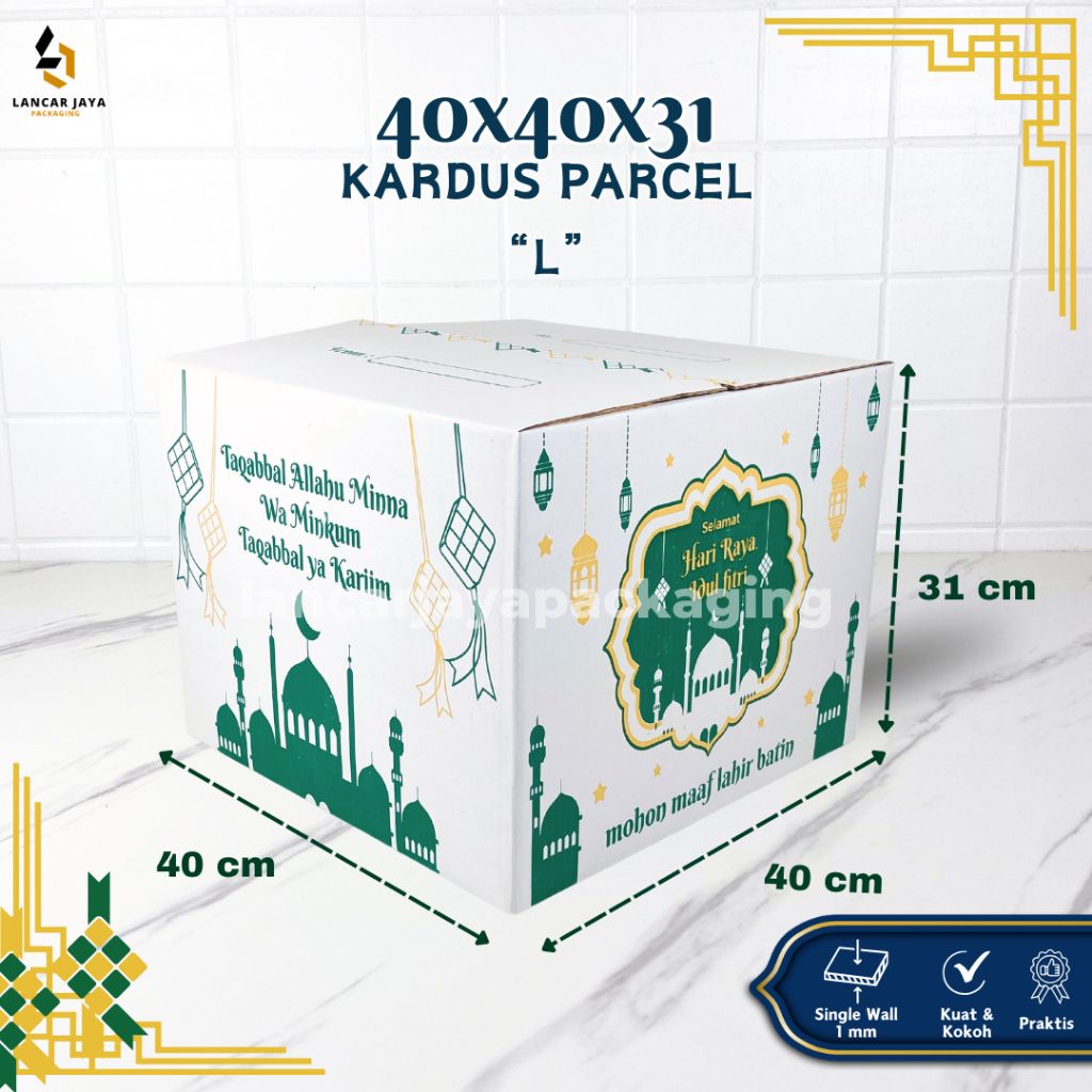 Jual Kardus Box Lebaran Tempat Sembako Parcel Idul Fitri Jumbo 40x40x31 ...
