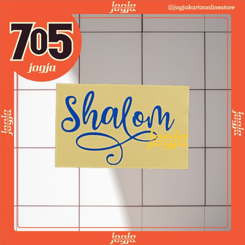 Jual Stiker Shalom Cutting Sticker Rohani Kristiani Reflektif 9 Cm ...