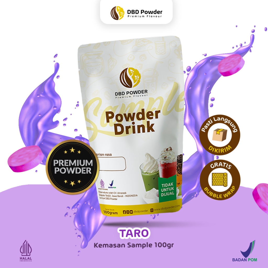 Jual Sample Bubuk Minuman Taro 100 Gram - Sample Powder Taro 100 Gram ...