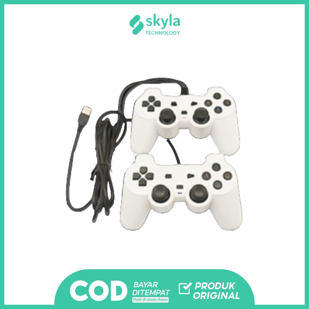 Jual Gamepad Ucom Dual Shock Joypad Black Doube Controller Untuk PC ...