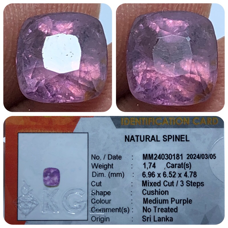 Jual Natural spinel / batu srilanka KGL lab | Shopee Indonesia
